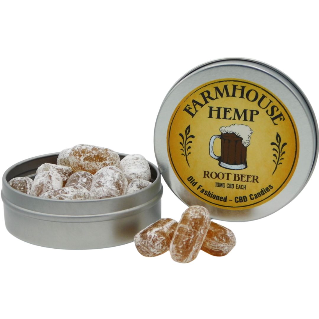 CBD Hard Candy- Root Beer – Farmhouse Organics
